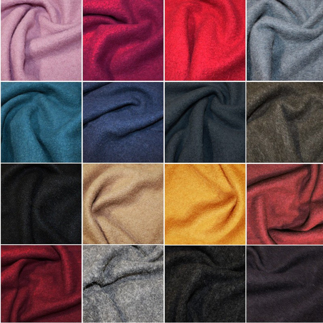 100% Boiled Wool Fabric Plain Coloured 140cm Wide - Etsy UK