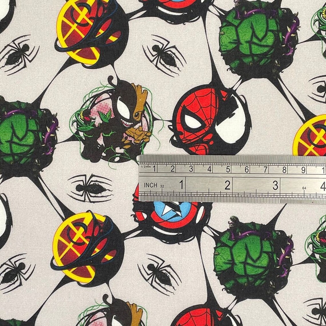 100% Cotton Fabric Digital Marvel Avengers Venom Spiderman - Etsy