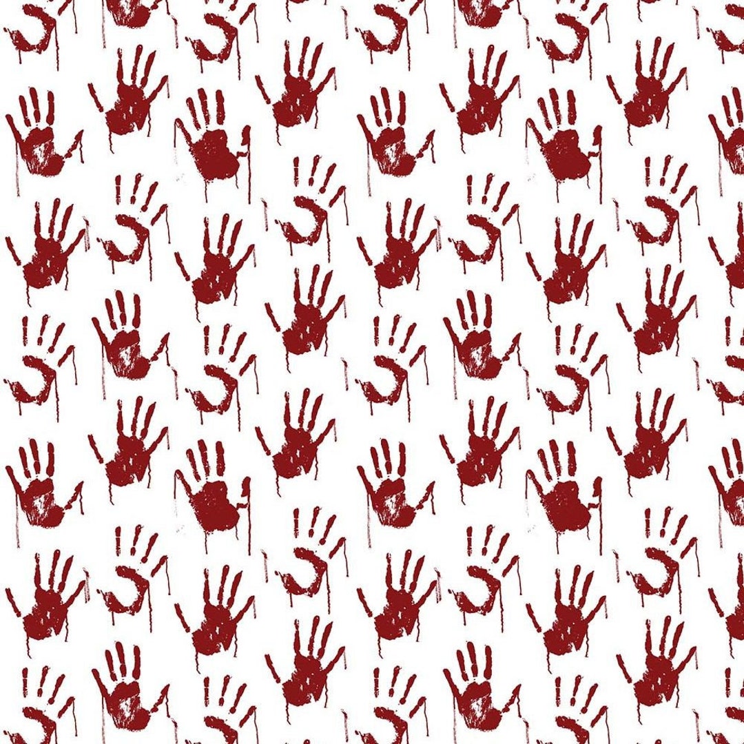 100% Cotton Digital Fabric Blood Handprints Halloween 140cm Wide - Etsy UK