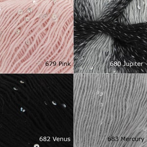 King Cole Galaxy Sequin DK Double Knitting Yarn Knit Wool Crochet 50g ...