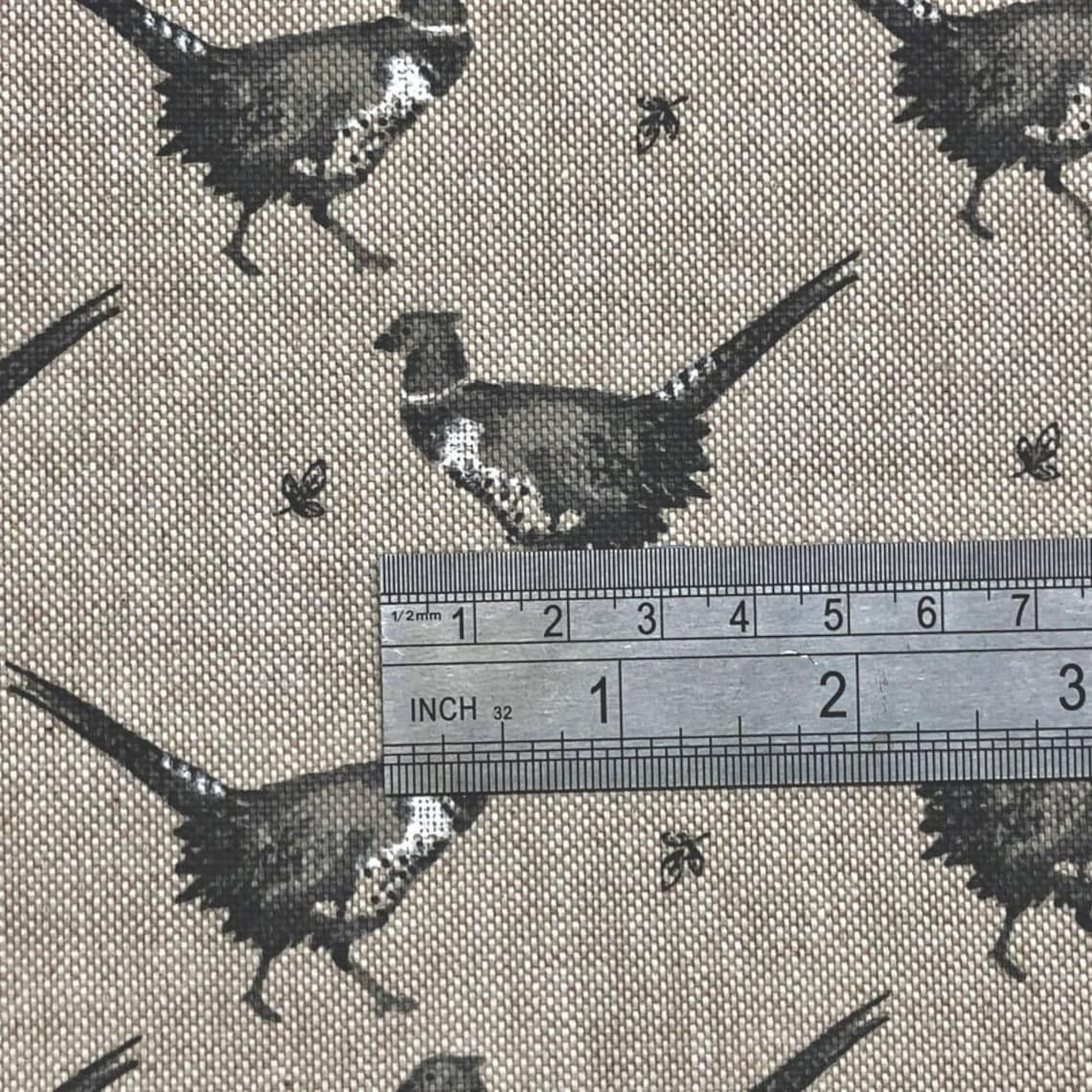 Cotton Rich Linen Look Fabric Vintage Pheasants Bird Game - Etsy