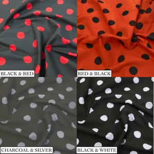 Polycotton Fabric 26mm Polka Dots Spots Spotty Craft Dress - Etsy UK