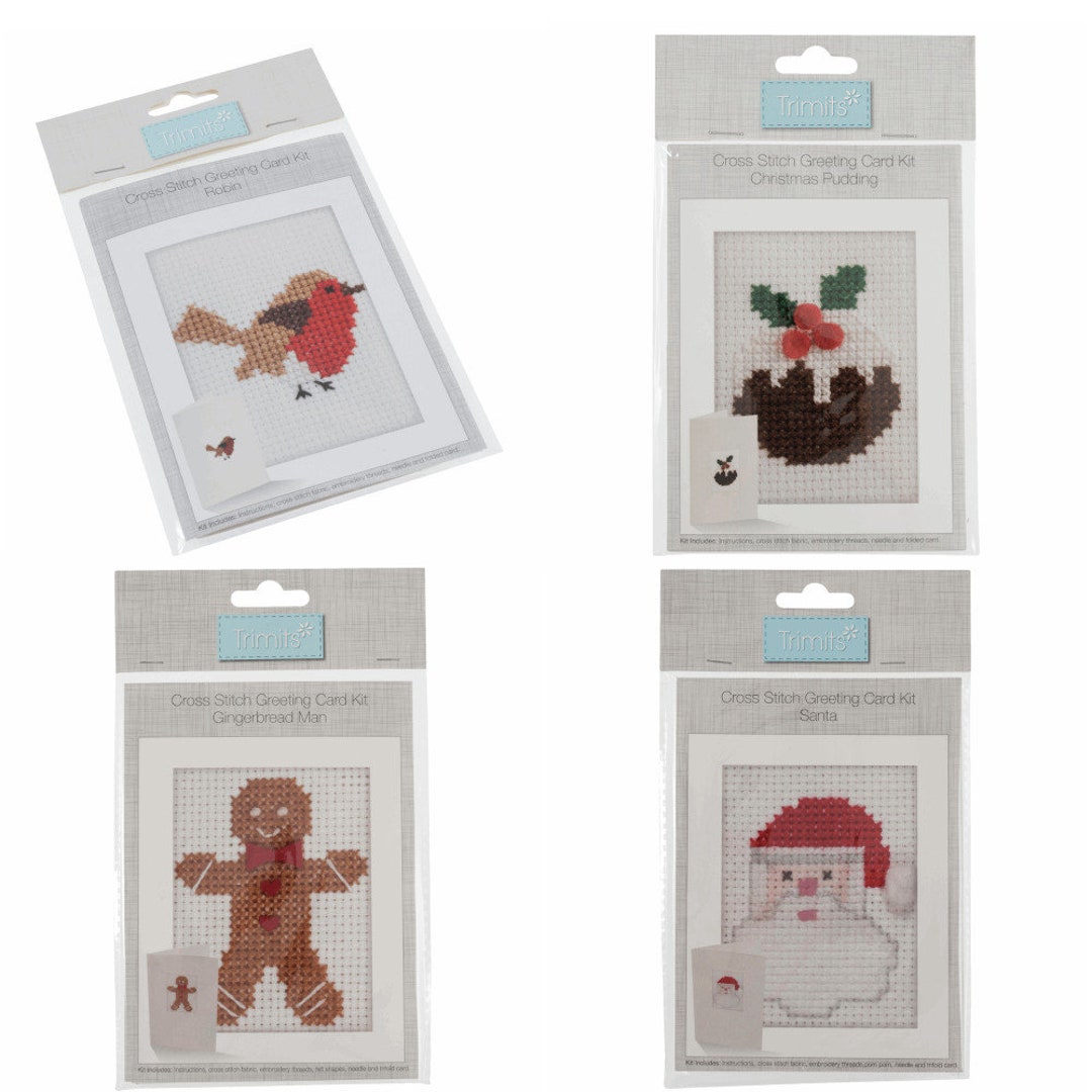 Trimits Counted Cross Stitch Kit Greetings Card Christmas Festive - Etsy UK