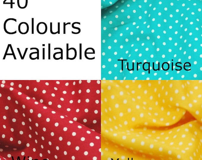 100% Cotton Poplin Fabric Rose & Hubble 3mm Spots Polka Dots - Etsy UK