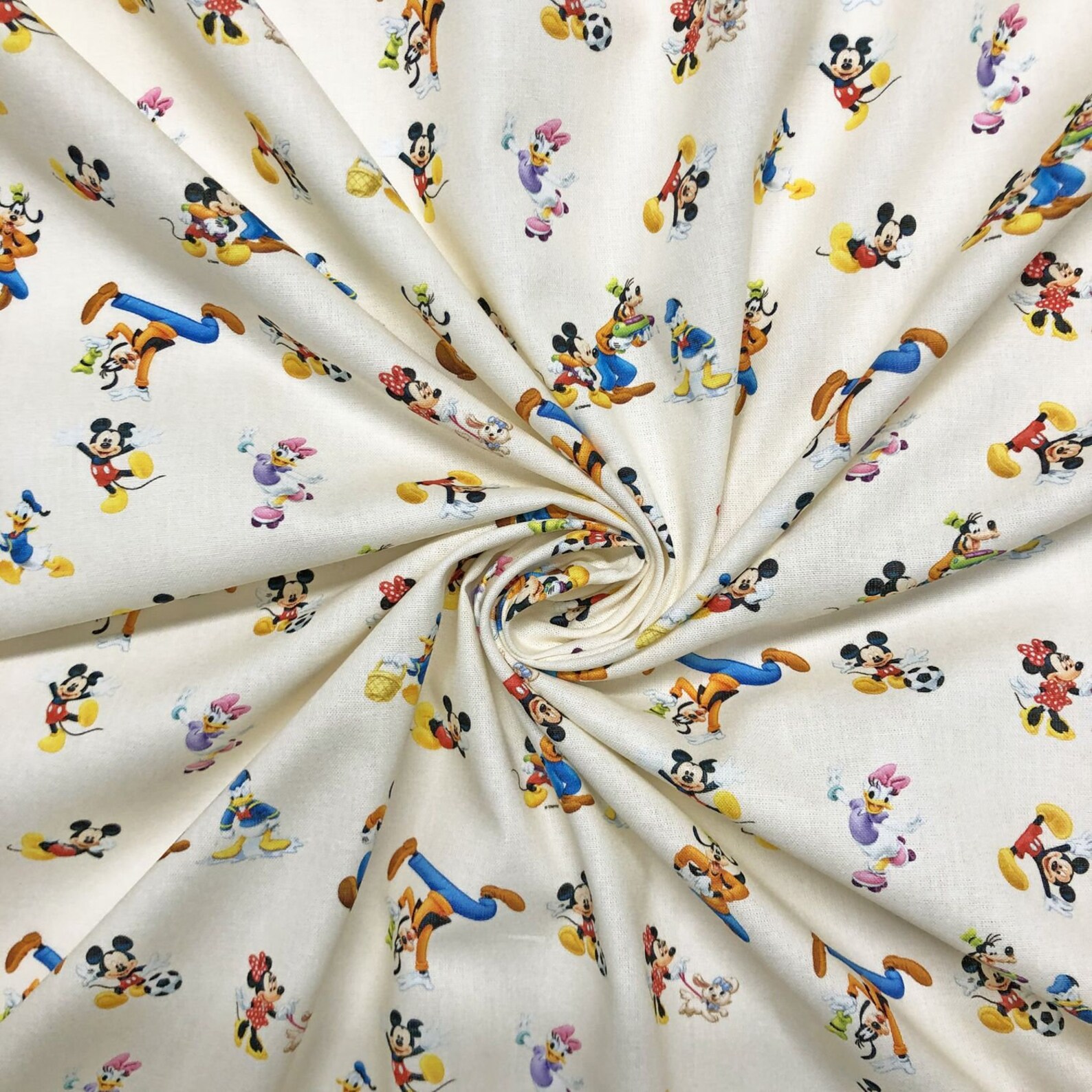 100% Cotton Digital Fabric Disney Mickey Mouse Playout Minnie - Etsy