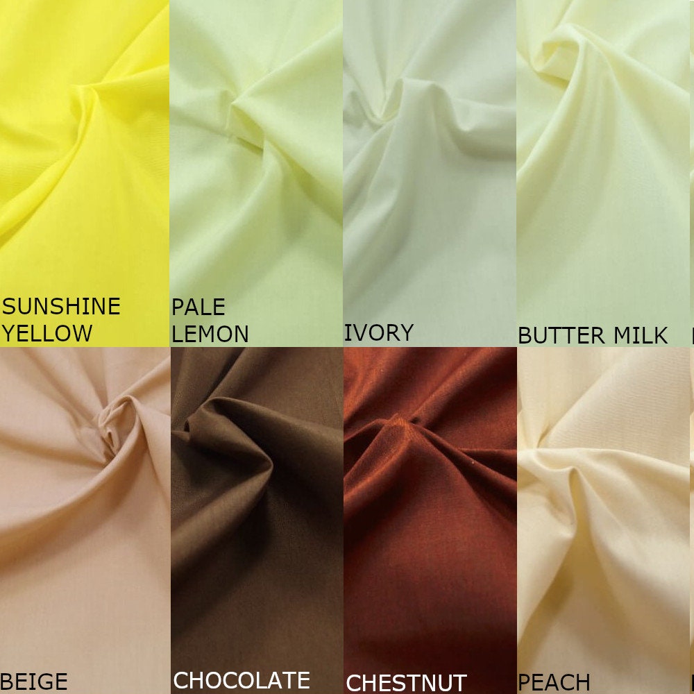 Plain Coloured Polycotton Fabric Poly Cotton Dress Craft - Etsy UK