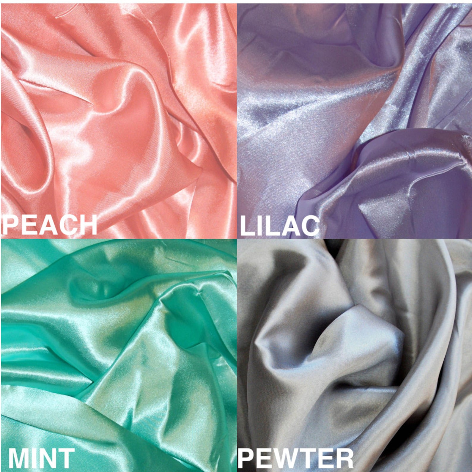 Silky Satin Fabric Material Poly Craft Dress Costume Bridal | Etsy UK