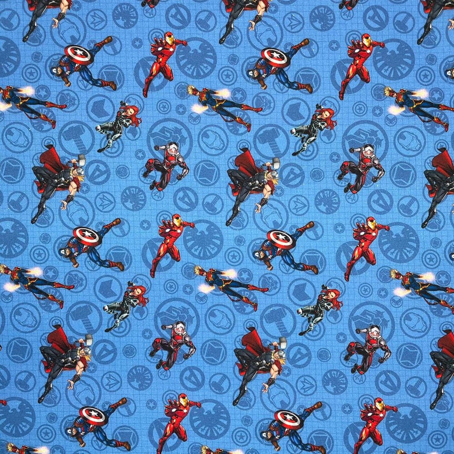 100% Cotton Fabric Digital Marvel Avengers Captain America - Etsy