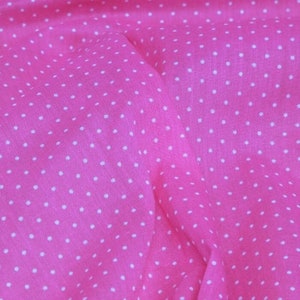 Polycotton Fabric Pin Spot Polka Dots Dotty Dress Craft Poly Cotton ...