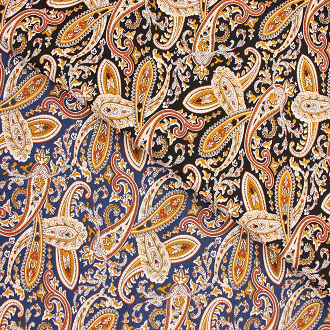 100% Cotton Poplin Paisley Spots Floral Flower Teardrops Spot - Etsy UK