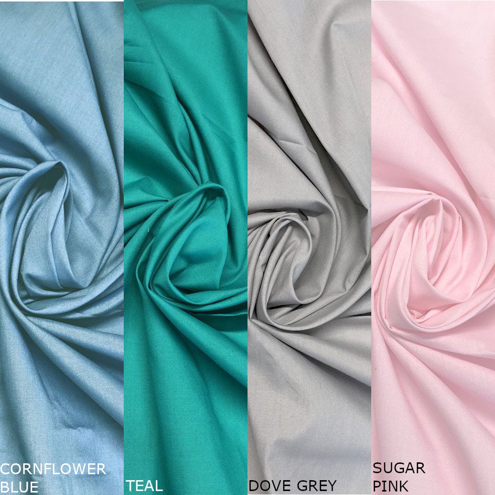 Plain Coloured Polycotton Fabric Poly Cotton Dress Craft - Etsy UK