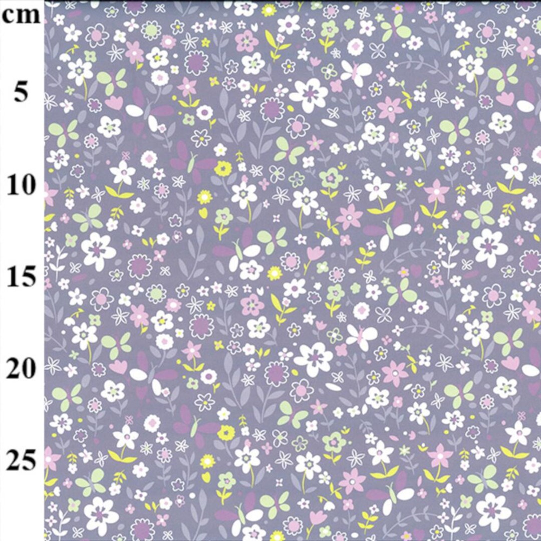 PU Face Polyester Back Water Repellent Print Flower Floral Acer Close ...
