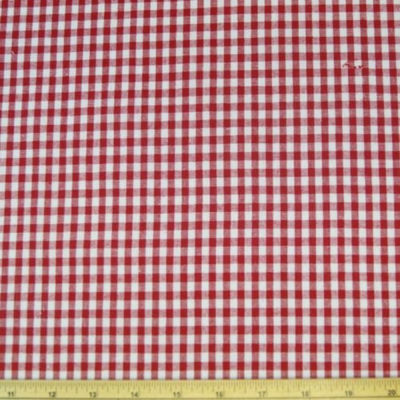 100% Cotton Fabric 1/4 Mini Check Gingham Squares 140cm | Etsy