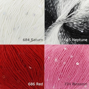 King Cole Galaxy Sequin DK Double Knitting Yarn Knit Wool Crochet 50g ...
