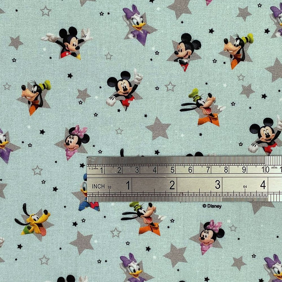 100% Cotton Digital Fabric Disney Mickey Mouse Friends Stars - Etsy