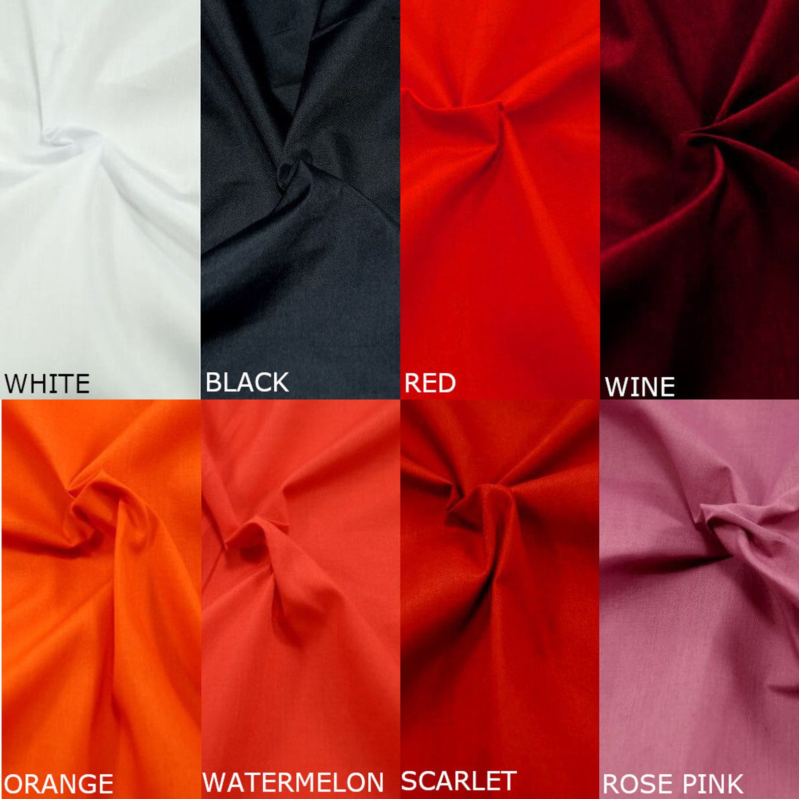 Plain Coloured Polycotton Fabric Poly Cotton Dress Craft - Etsy UK