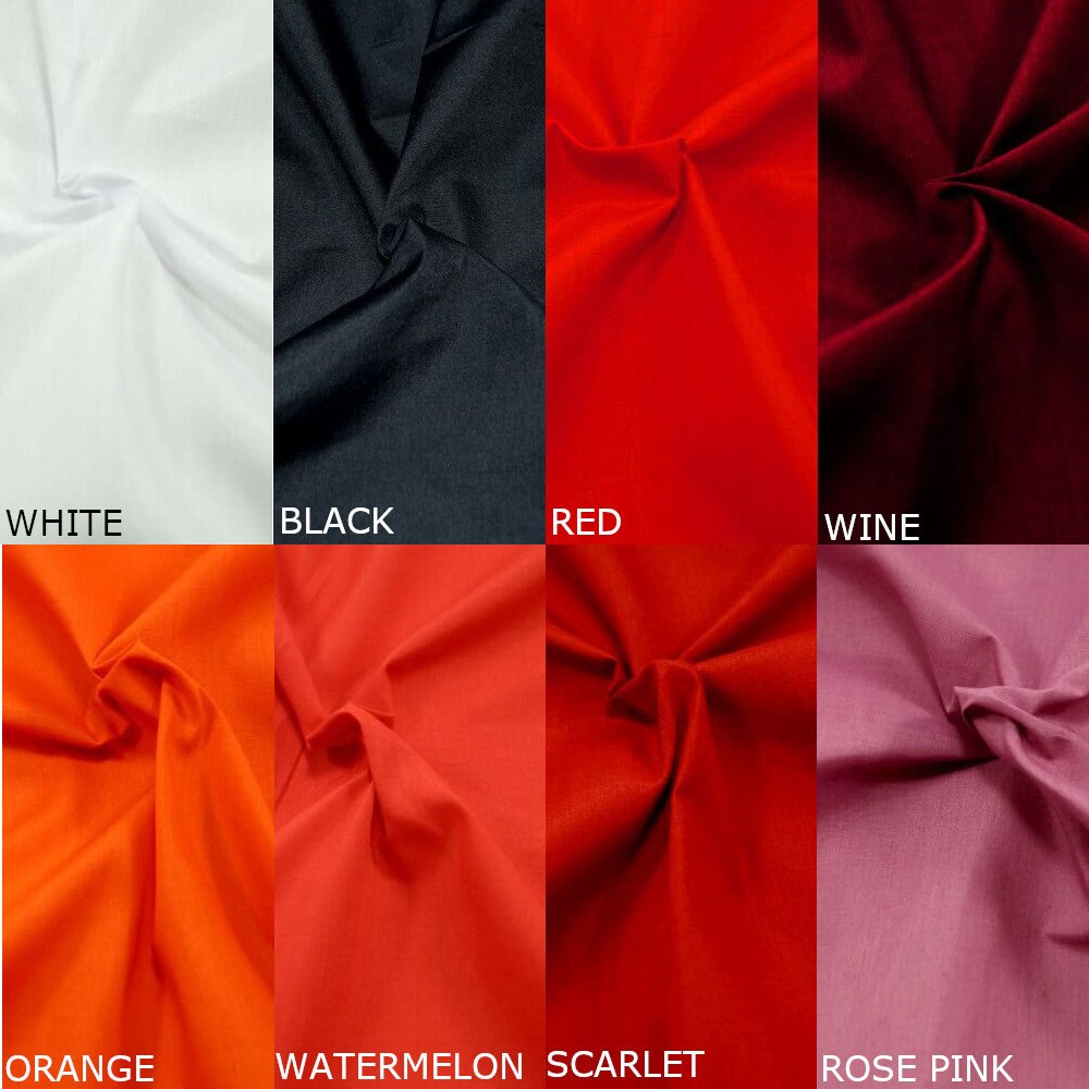 Plain Coloured Polycotton Fabric Poly Cotton Dress Craft - Etsy UK