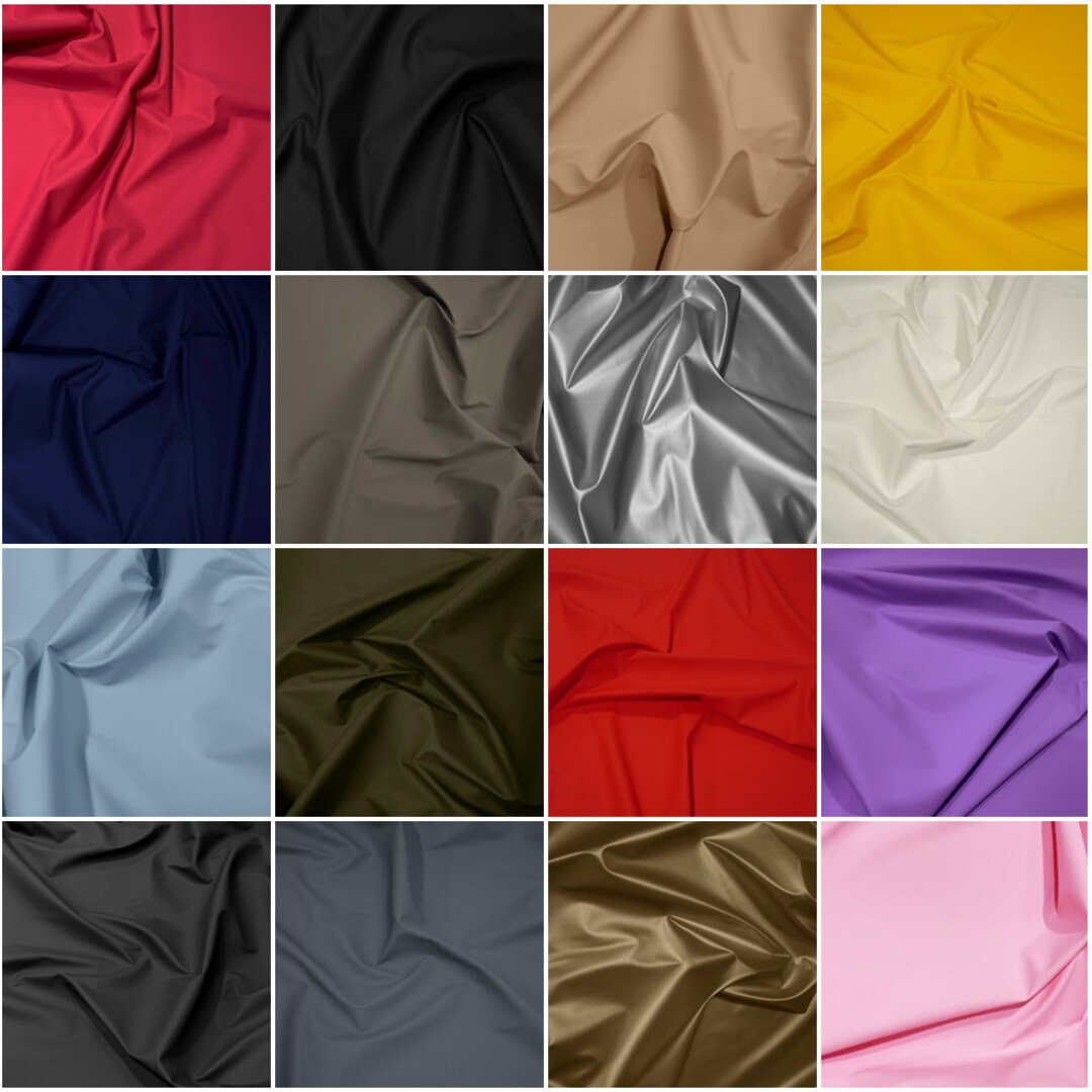 Waterproof Polyurethane Face Polyester Backing Rubber PU Plain Fabric ...