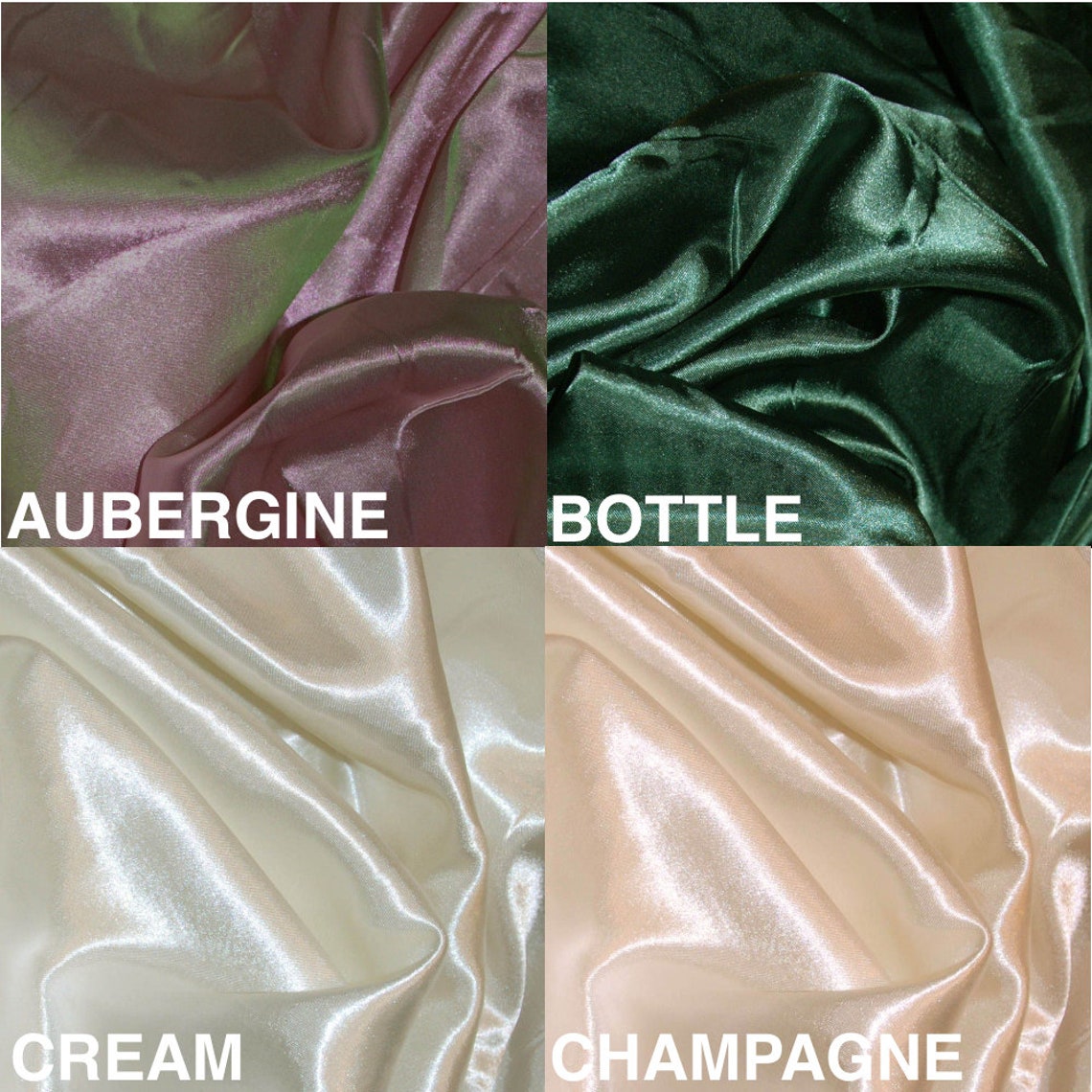 Silky Satin Fabric Material Poly Craft Dress Costume Bridal | Etsy UK