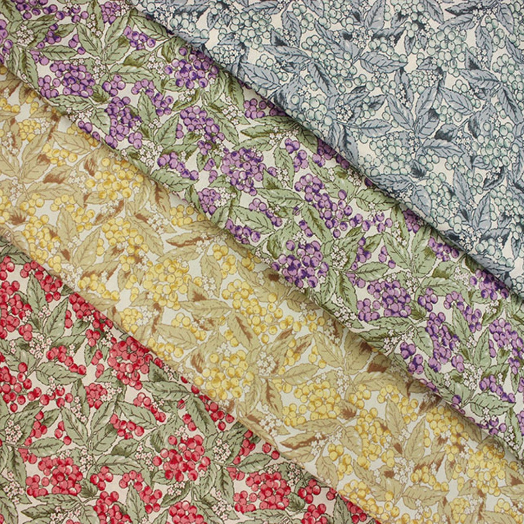 100% Cotton Poplin Fabric Merry Berries Christmas Xmas Berry Fruit Food ...