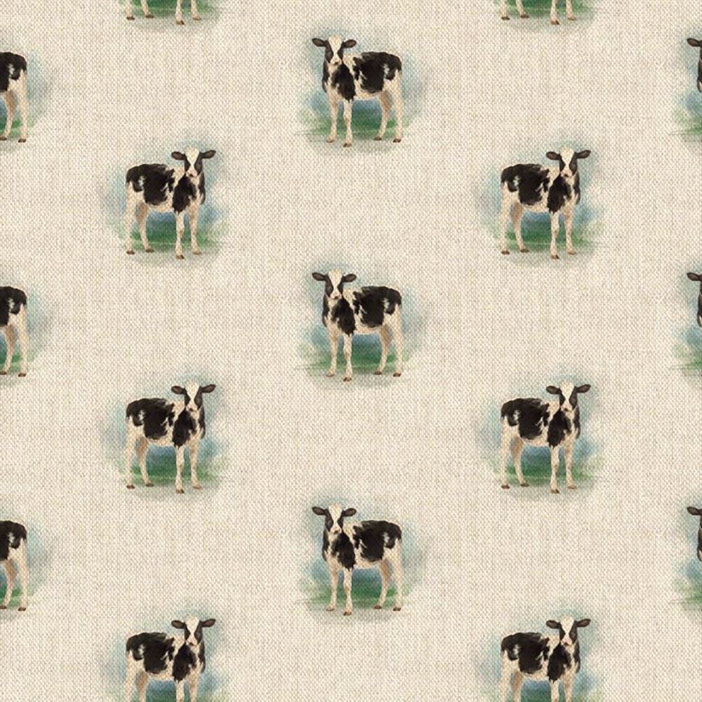 Cotton Rich Linen Look Fabric Farm Dairy Cow or Panel - Etsy UK