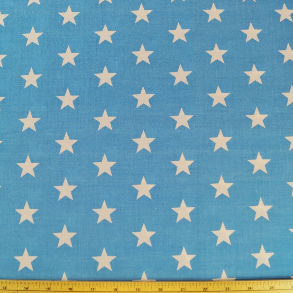 Polycotton Fabric 27mm Stars Starry Sky Star - Etsy UK