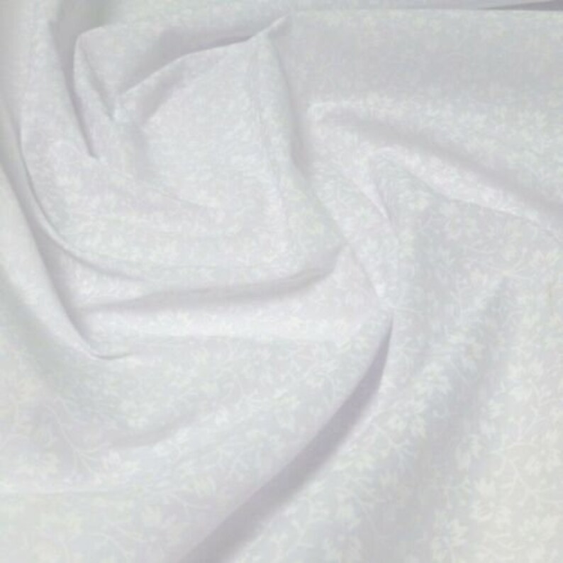 Polycotton Fabric White Floral Ditsy Flowers Pastel Material - Etsy UK