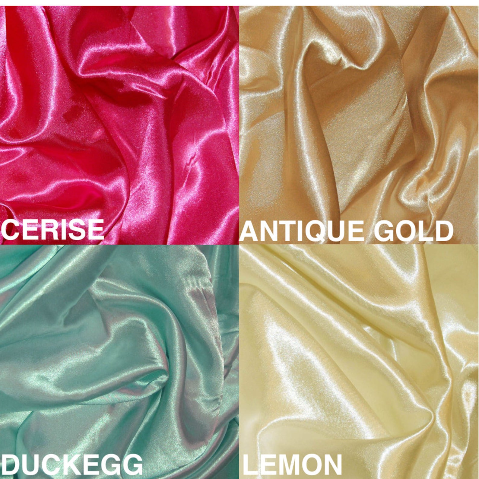 Silky Satin Fabric Material Poly Craft Dress Costume Bridal | Etsy UK