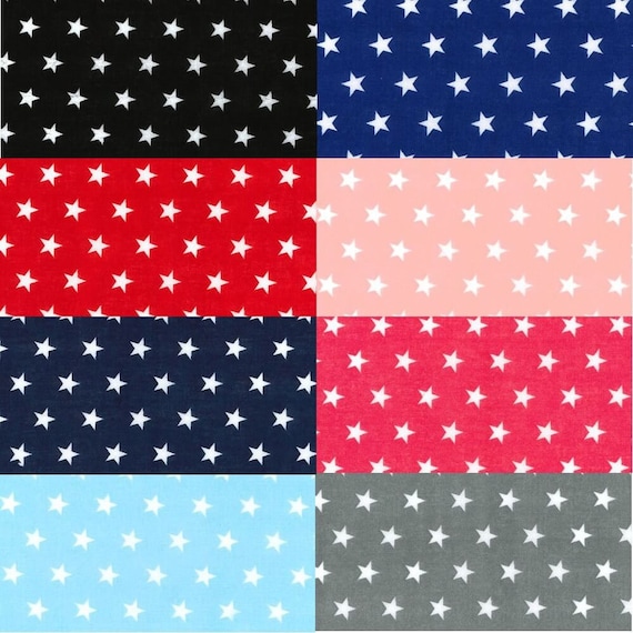 Polycotton Fabric Stars in Rows Magic Starry Craft Material | Etsy