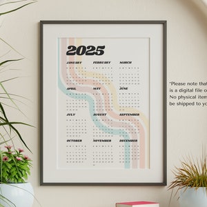 2024-2025 Digital Print Calendars - Multiple Sizes - 16x20 8x10 18x24 ...