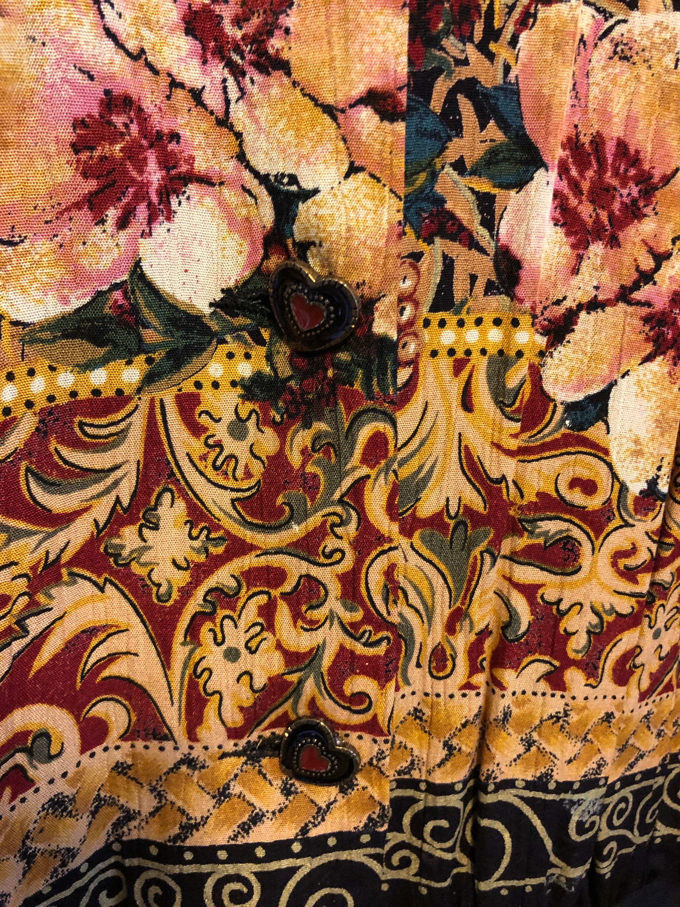 Vintage 1980s Carole Little Suit Set Floral Jacket Black - Etsy