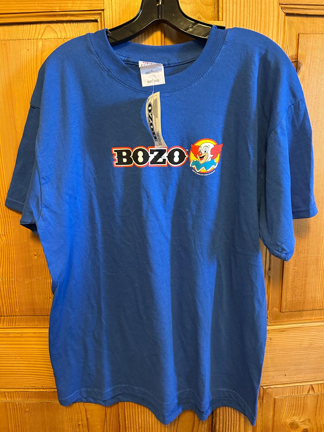 VTG OG 2000 Bozo the Clown Larry Harmon Pictures Promo Blue Cotton T ...