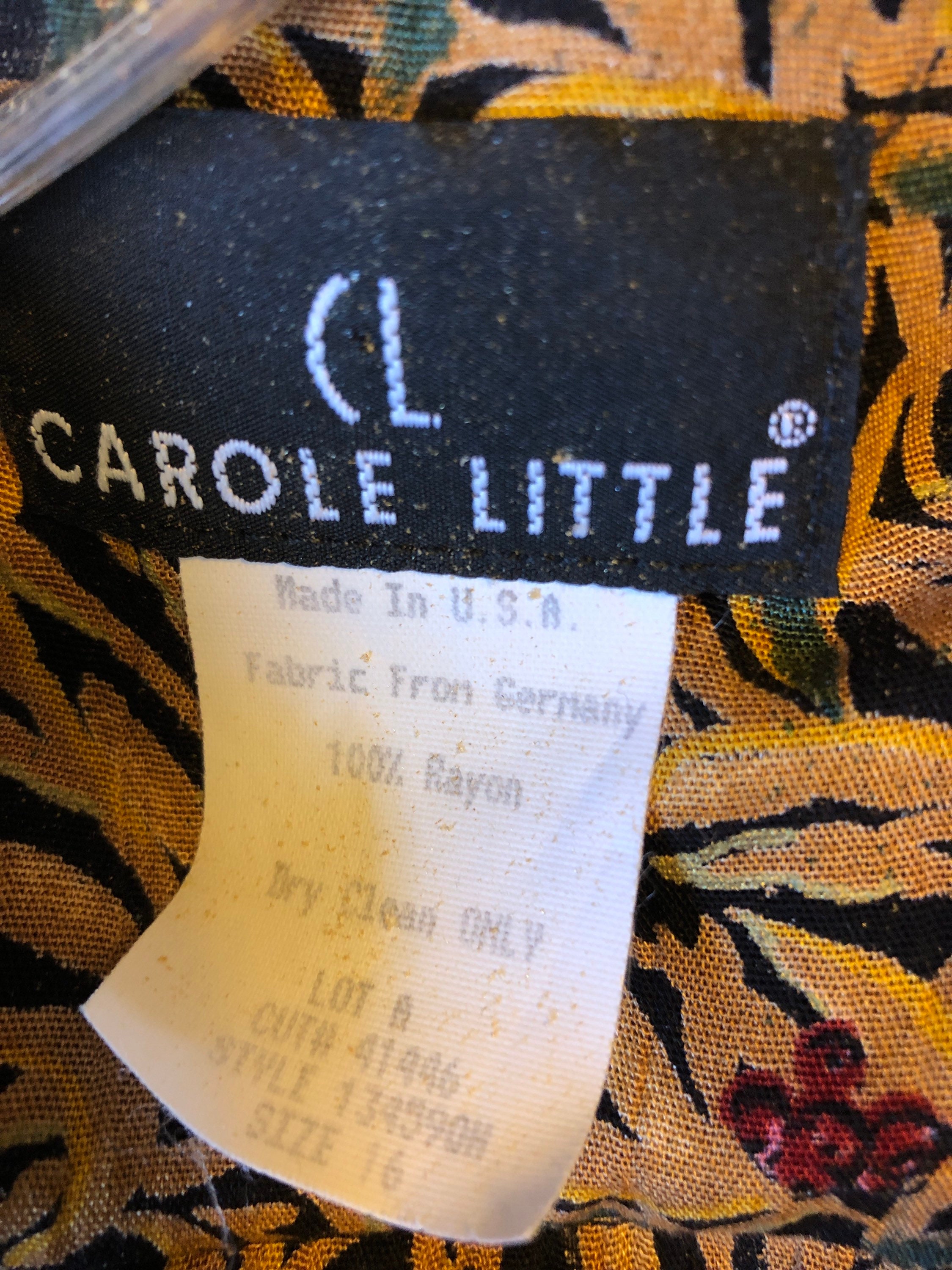 Vintage 1980s Carole Little Suit Set Floral Jacket Black - Etsy