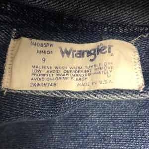 Vintage Rare 70s 80s Wrangler Denim Jeans Junior Fit High Waisted ...