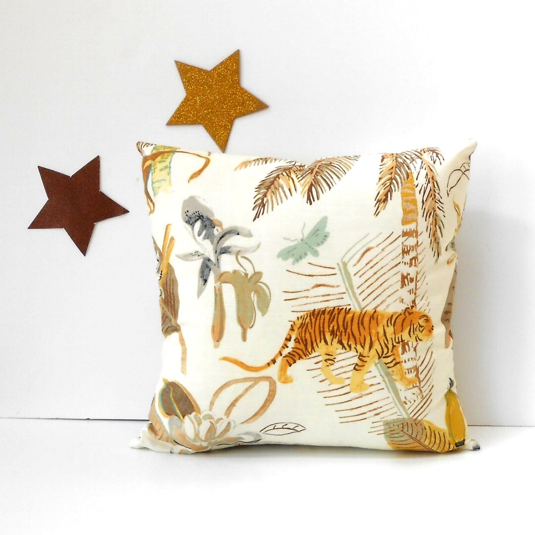 Tommy Bahama Jungle Pillow Cover, Tiger and Monkey Sham in Jungle ...