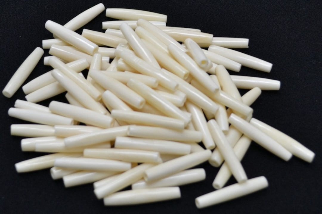 White BUFFALO BONE Hairpipe Tube Beads 1 1/2" - Etsy Canada