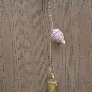 Rusty IRON Metal BELL With SEASHELL Hanger 46" - Etsy