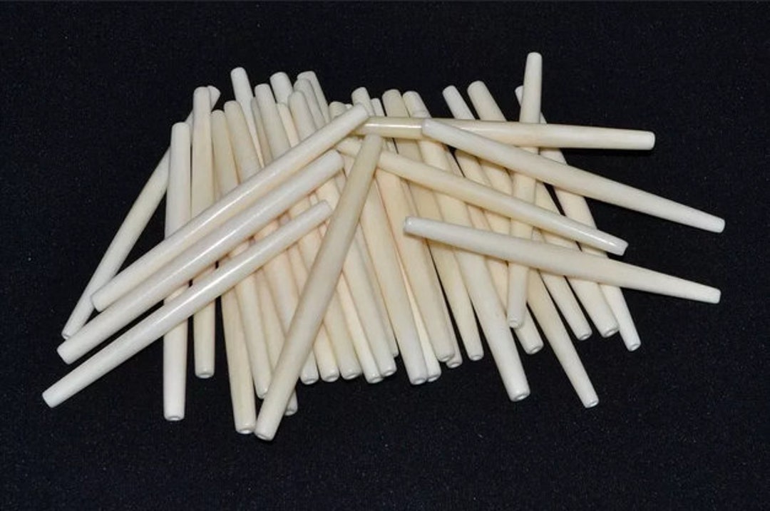 White BUFFALO BONE Tube Beads 4" - Etsy