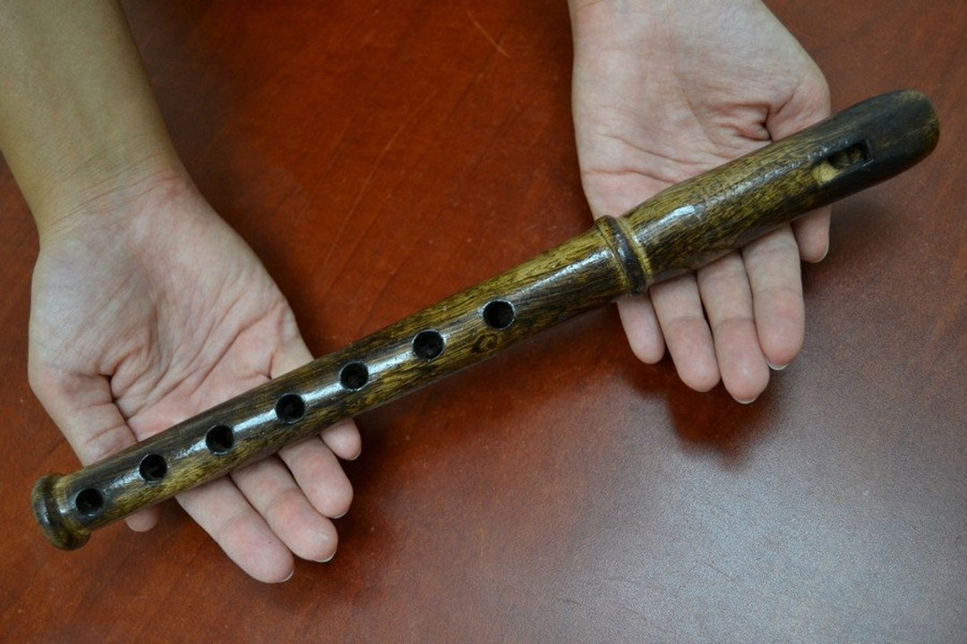 CARVED Handmade WOOD Whistle Flute 13" - Etsy