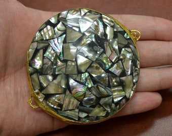 Red ABALONE Shell TRINKET Box Coin Purse - Etsy