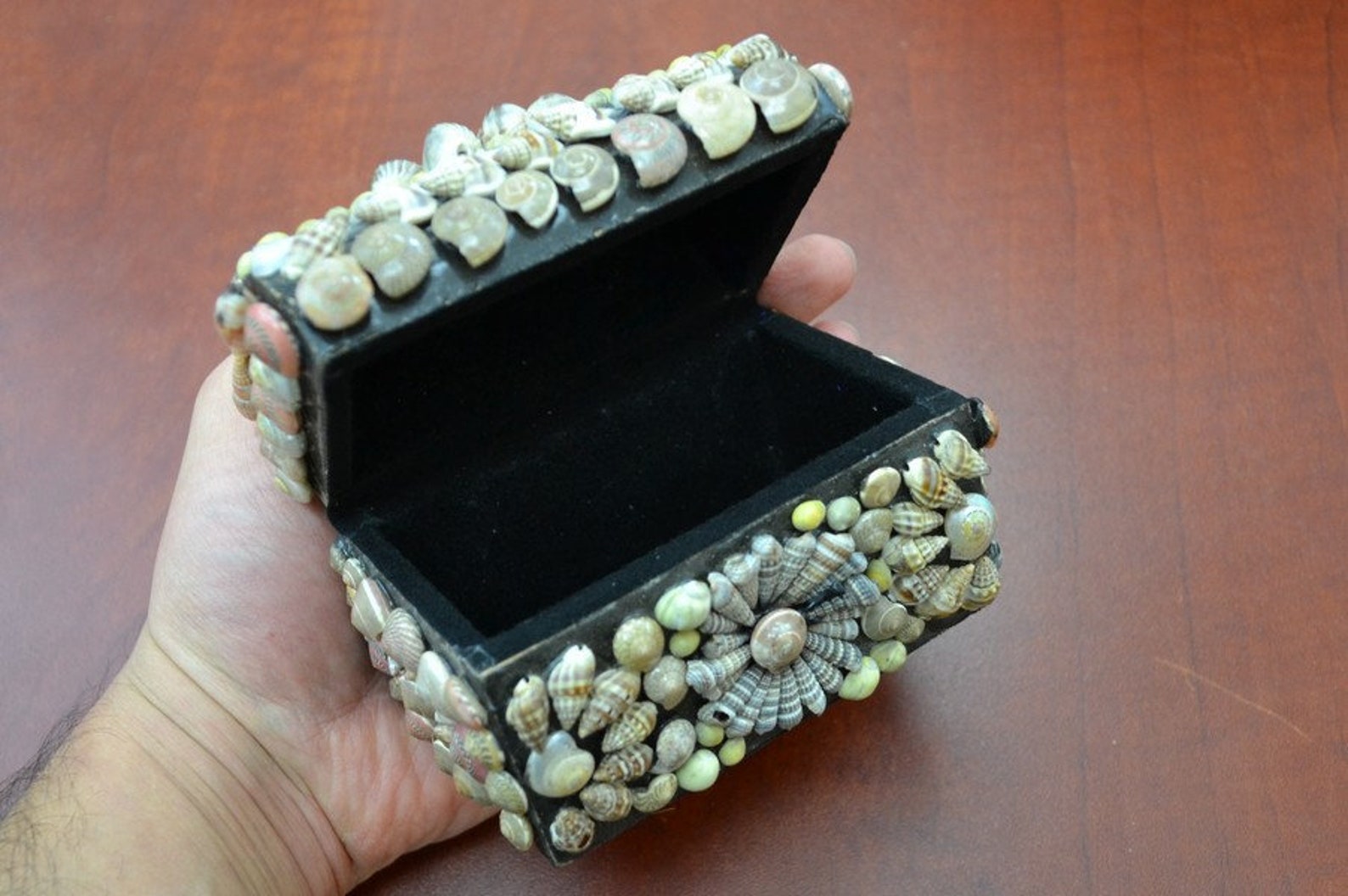 Vintage Handmade RIVER Sea SHELL Decoration TRINKET Box - Etsy