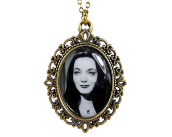 Morticia Addams Pendant Necklace - Etsy