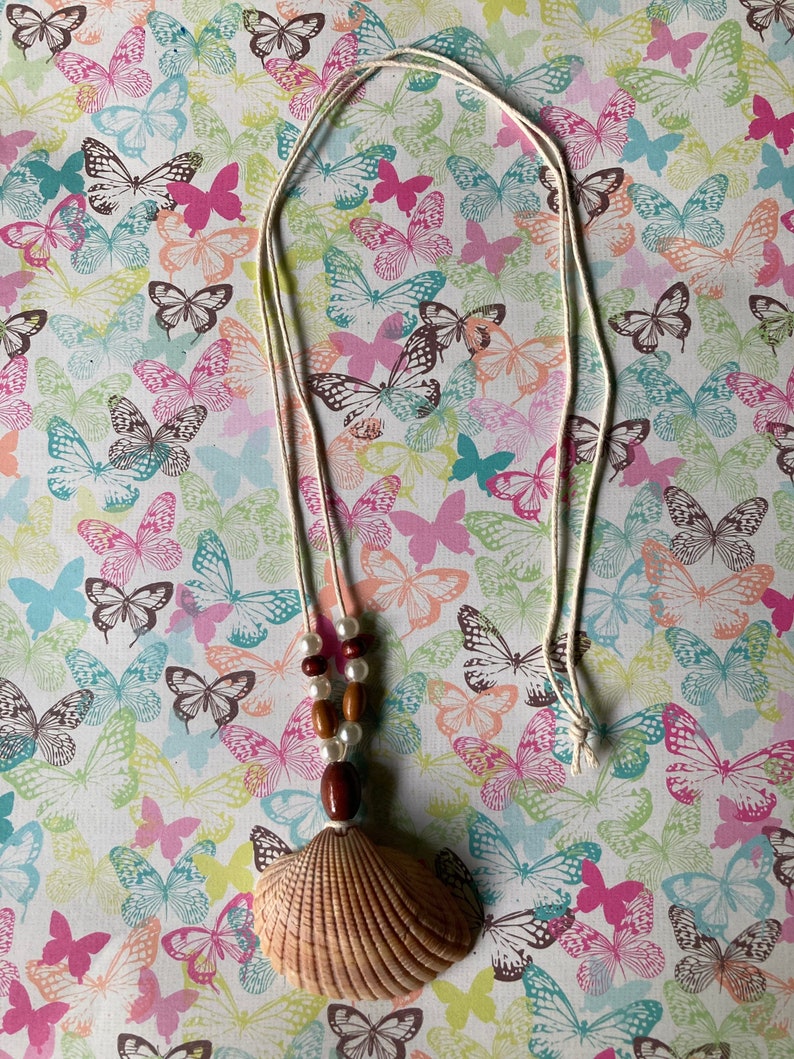 Handmade Natural Beaded Seashell Shell Necklace Summer Beachy - Etsy