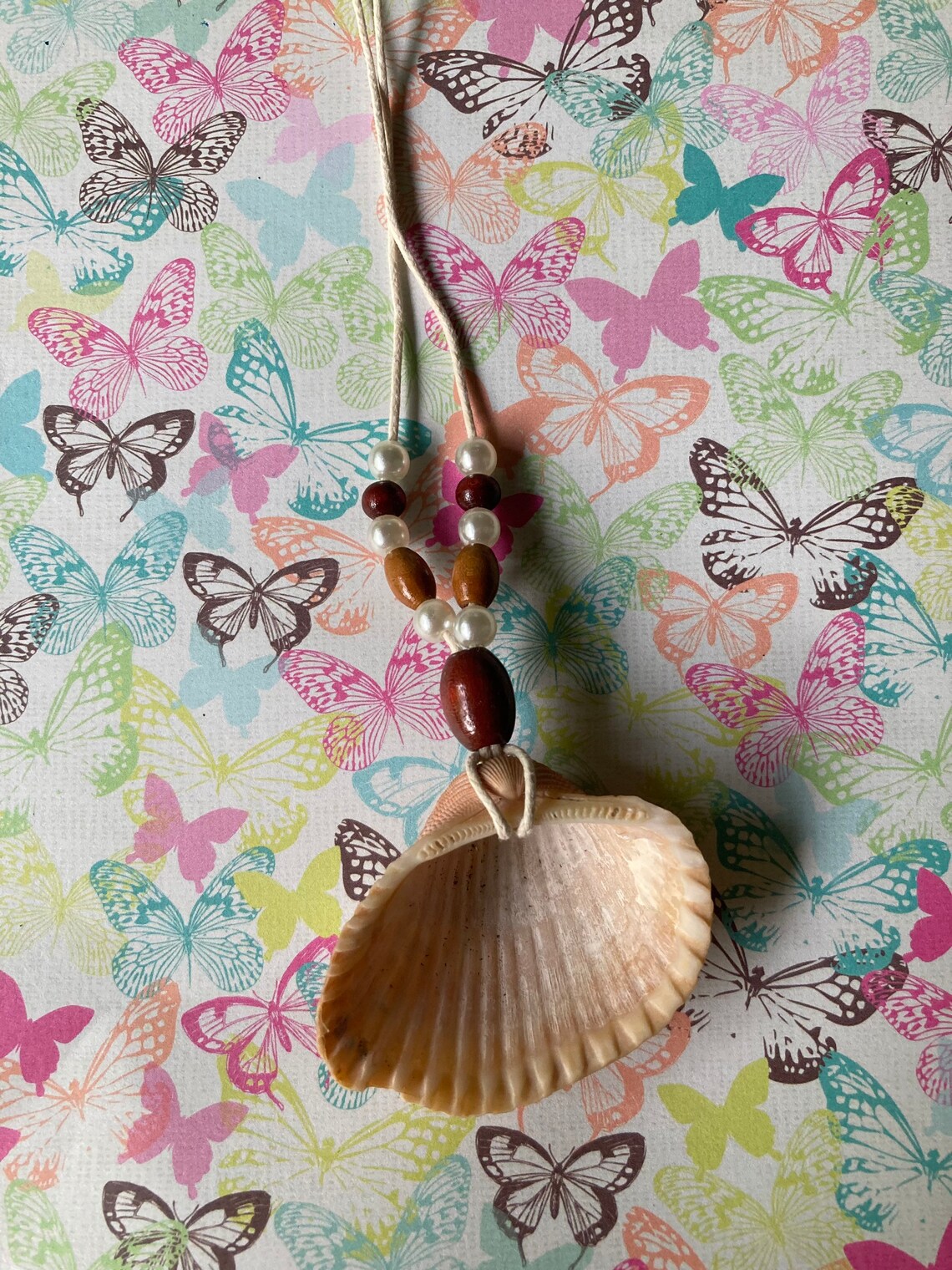 Handmade Natural Beaded Seashell Shell Necklace Summer Beachy - Etsy