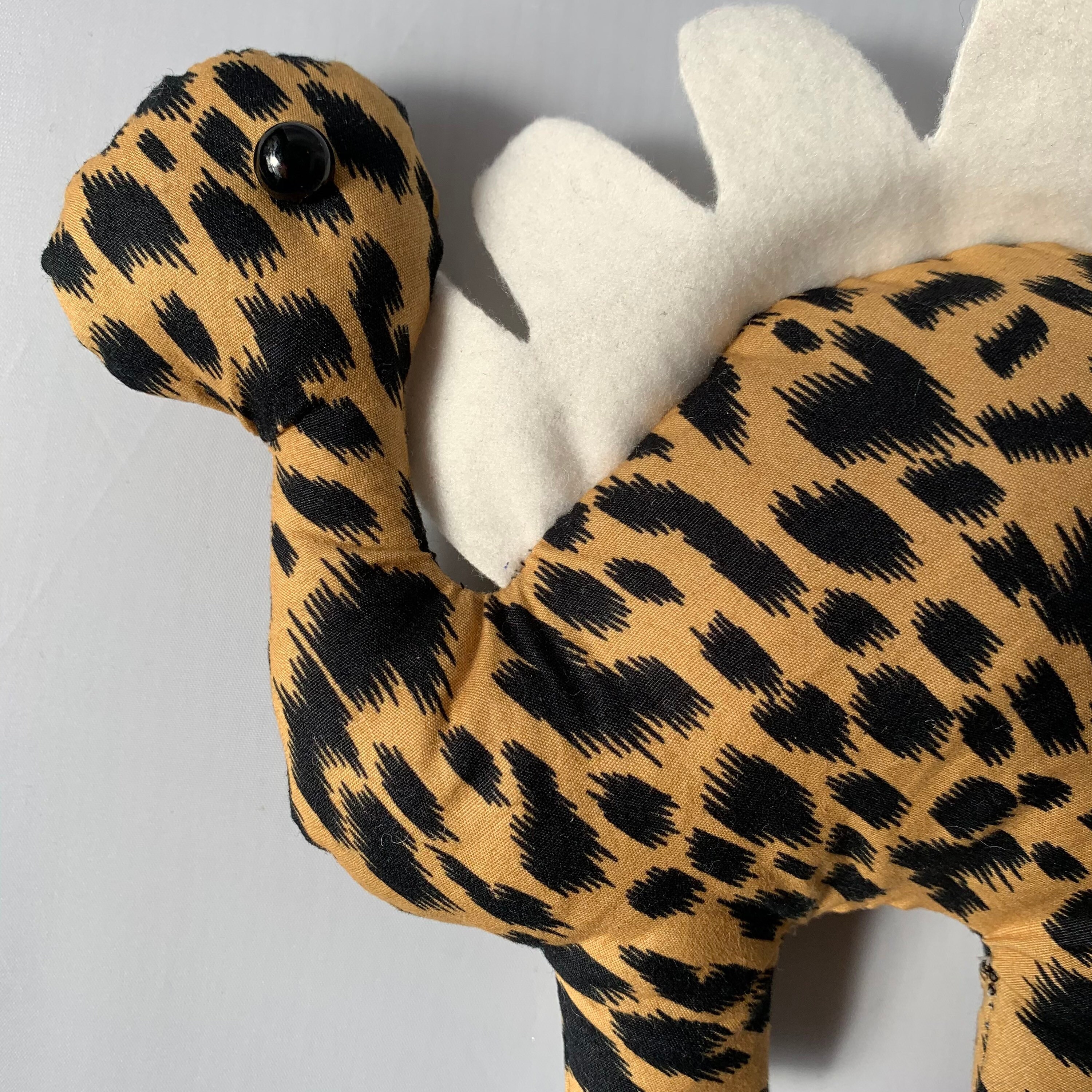 Dinosaur Plush Soft Toy With Leopard Print Fabric - Etsy