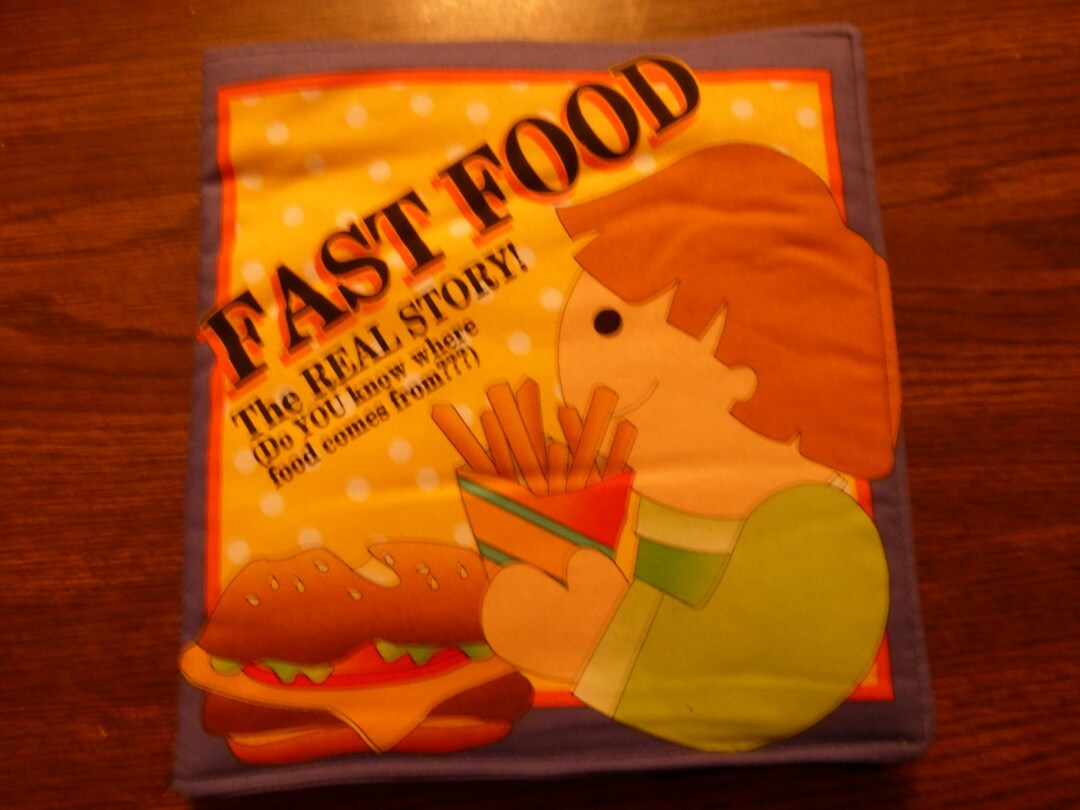 Fabric Book "fast Food" - Etsy