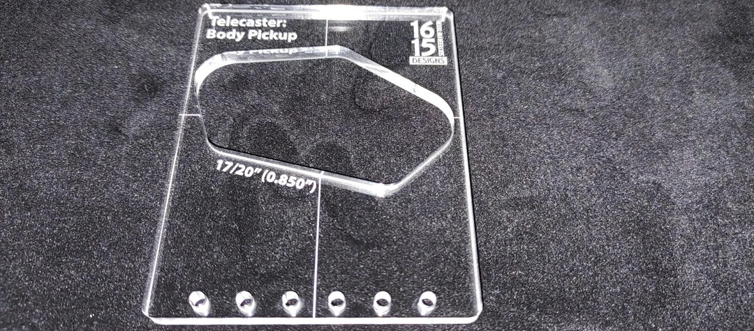 Acrylic Router Templates for Telecaster Guitar Bridge Pickups - 1615 ...