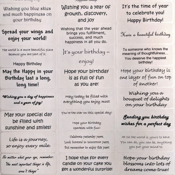 Birthday Sentiments - Etsy
