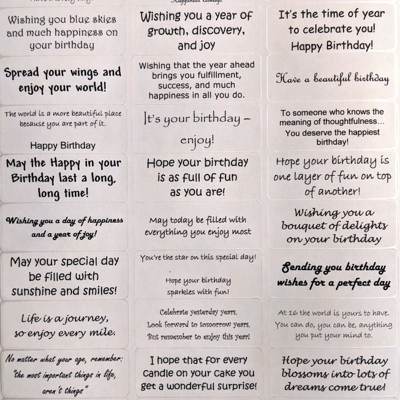 Birthday Sentiments - Etsy