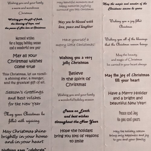 Christmas Sentiments 'for the Inside' Digital Stamp - Etsy